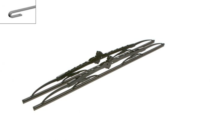 BOSCH Twin balais d'essuie-glaces classiques 550/550 mm BOSCH - 550 - ref : 3 397 118 420